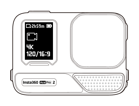 Insta360 acepro2 Camera Tutorial-Using the Screen